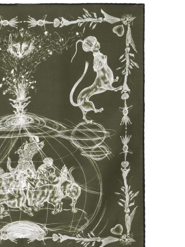 Fabiana Filippi Printed Silk Bandana - Green