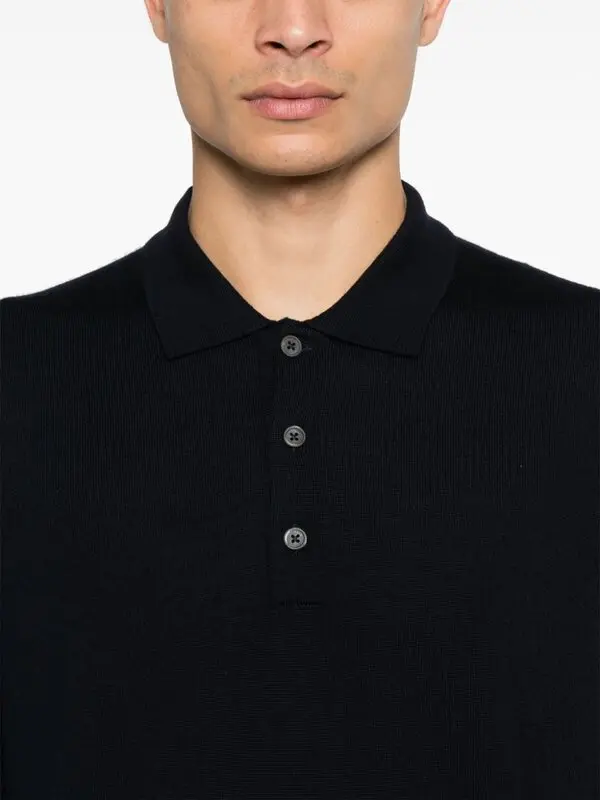 Corneliani Virgin Wool Polo Shirt
