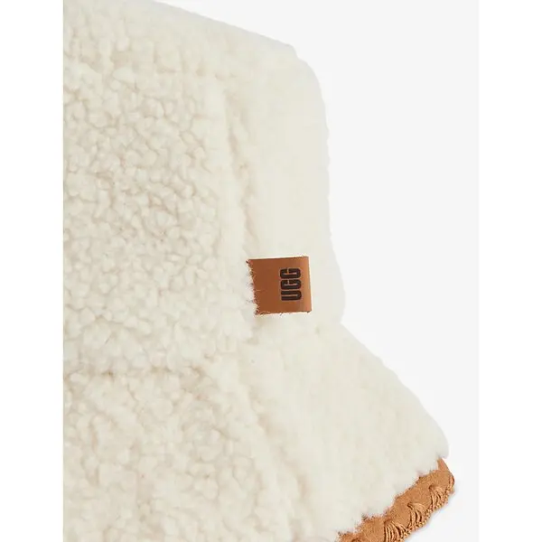 Ugg Fluff Scalloped-Trim Borg Bucket Hat - Nimbus | Editorialist