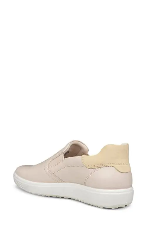 Ecco Soft 7 Slip-on Sneaker - Limestone/ Straw
