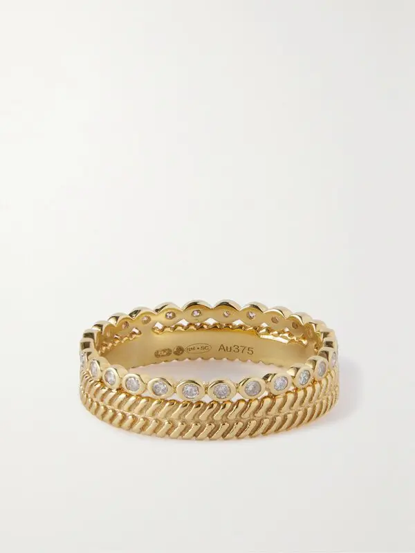 Pascale Monvoisin Jil N°2 9-karat Diamond Ring - Gold