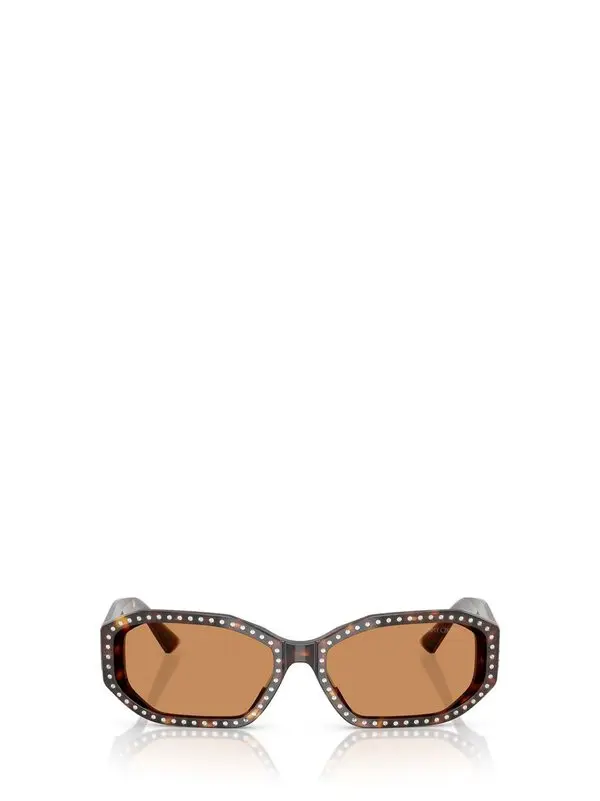 JIMMY CHOO Rectangle Sunglasses - Havana / Silver Shade