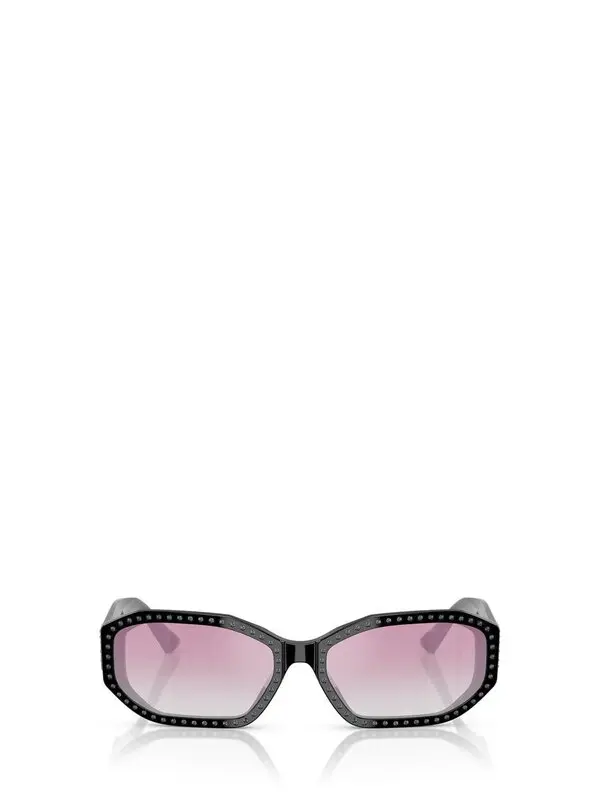 JIMMY CHOO Rectangular Sunglasses - Black / Silver Night