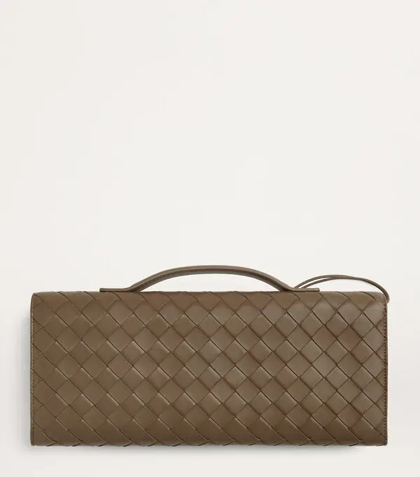 Bottega Veneta Medium Andiamo Clutch Bag - Brown