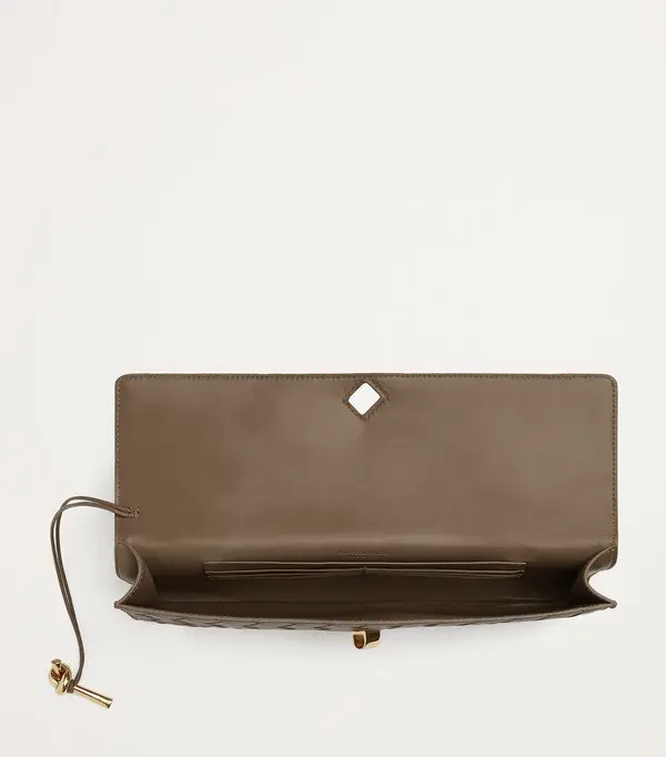 Bottega Veneta Medium Andiamo Clutch Bag - Brown