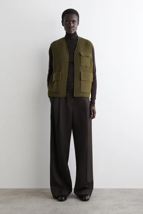 Cos Ribbed Merino Wool Utility Tank