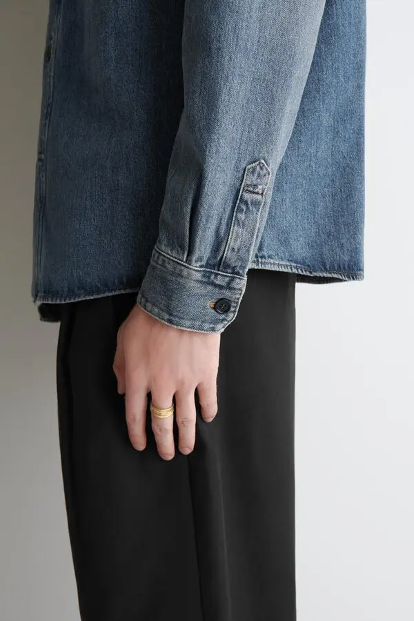 Cos 2-pack Hammered Rings