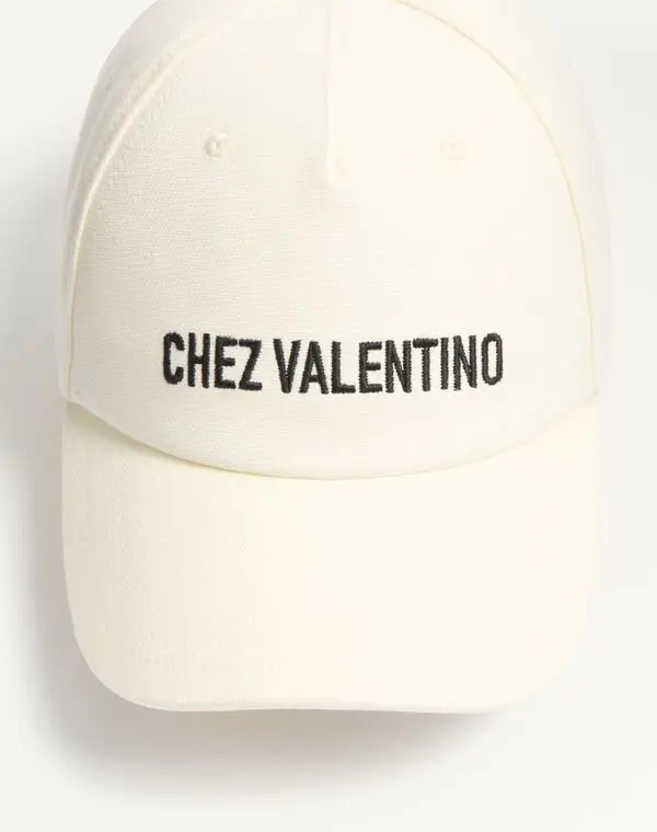 Valentino Garavani Chez Baseball Cap - Black/ivory