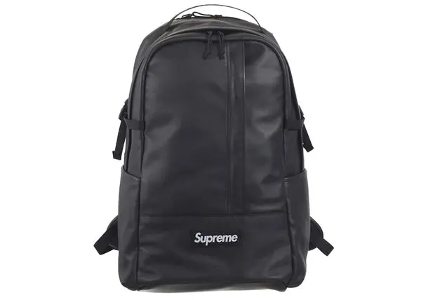 Supreme Leather Backpack - Black