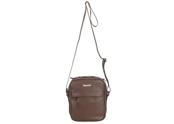 Supreme Leather Shoulder Bag - Brown