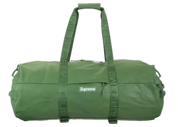 Supreme Leather Large Duffle Bag - Green