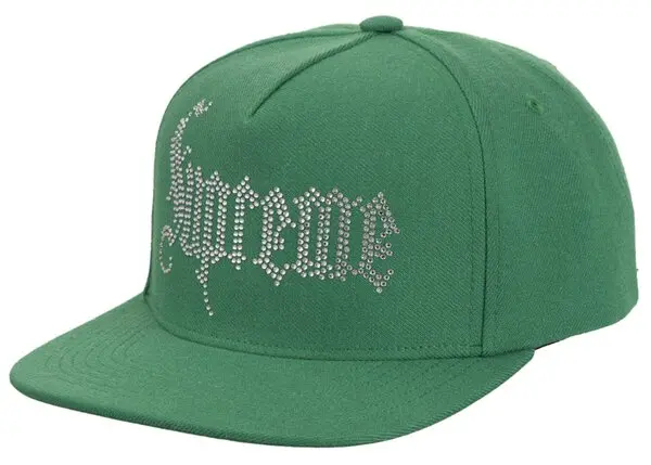 Supreme Rhinestone 5-panel Cap - Green