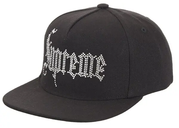 Supreme Rhinestone 5-panel Cap - Black