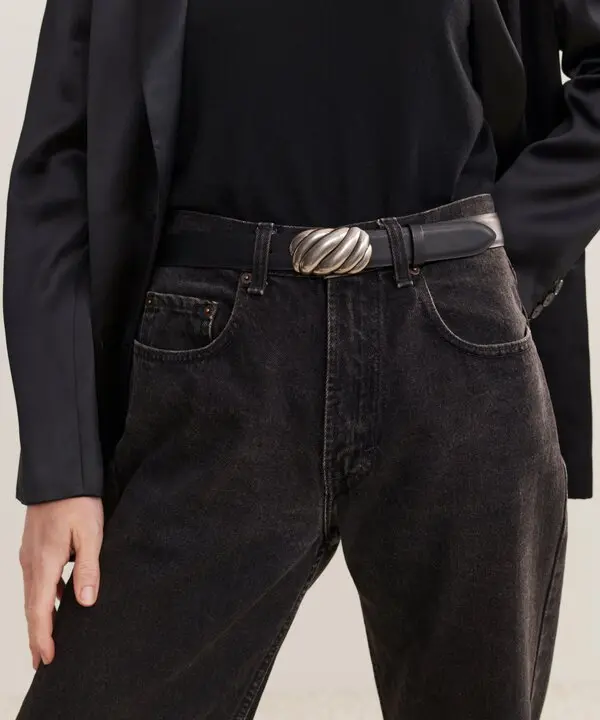 Jenni Kayne Leather Jules Belt - Silver