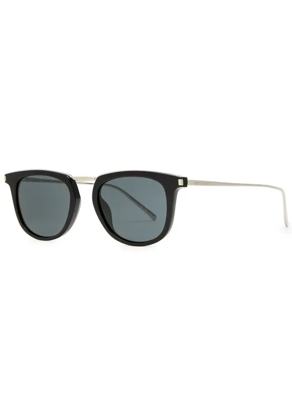 Saint Laurent Round-frame Sunglasses - Black