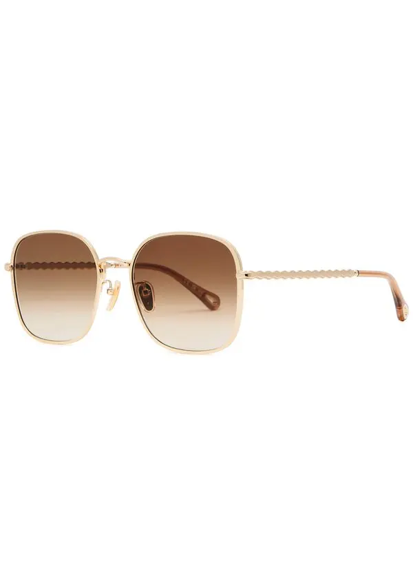 Chloé Oversized Square-frame Sunglasses - Gold Other