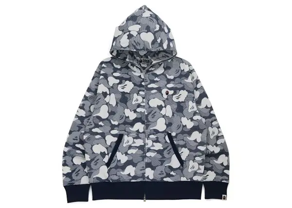 A BATHING APE Stripe Abc Camo Relaxed Fit Full Zip Hoodie