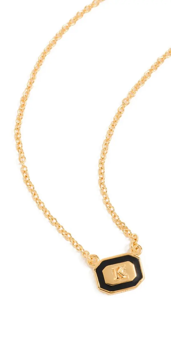 GWEN BELOTI Initial Gold Plated Pendant Necklace - K
