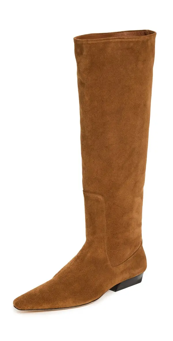 Staud Wally Flat Boots - Tan