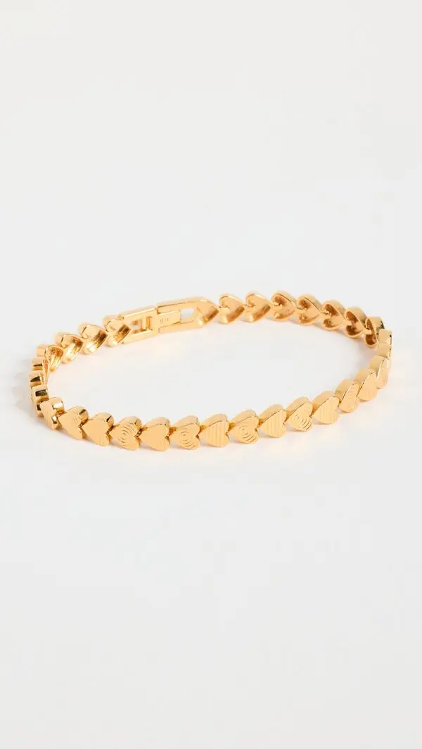 GWEN BELOTI Heart Etched Link Bracelet