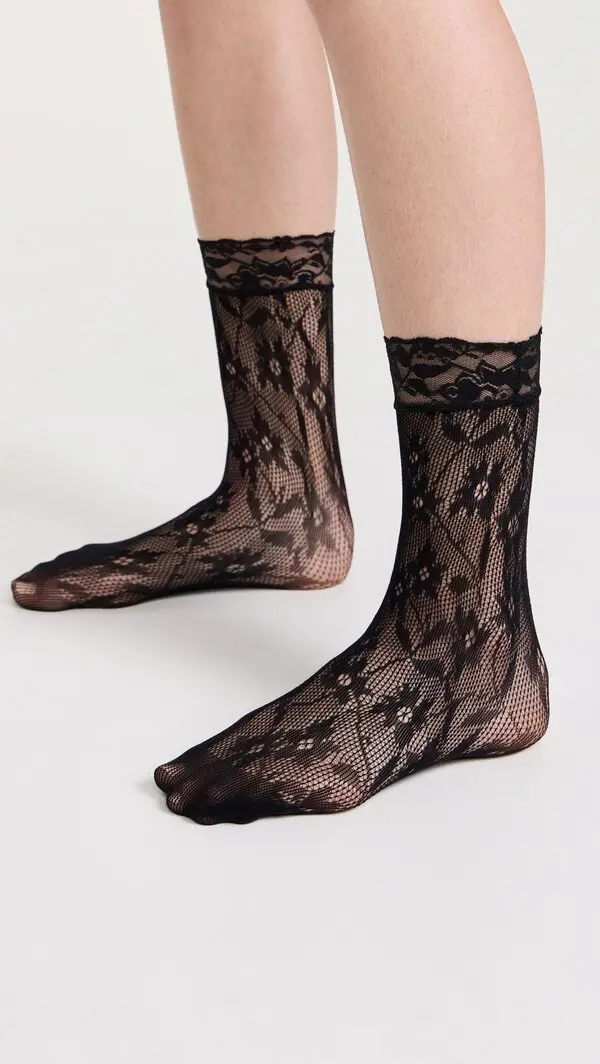 STEMS Floral Fishnet Socks