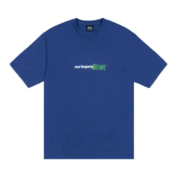 StÜssy X Our Legacy Work Shop Sport Pigment Dyed Tee 'blueberry - Blue