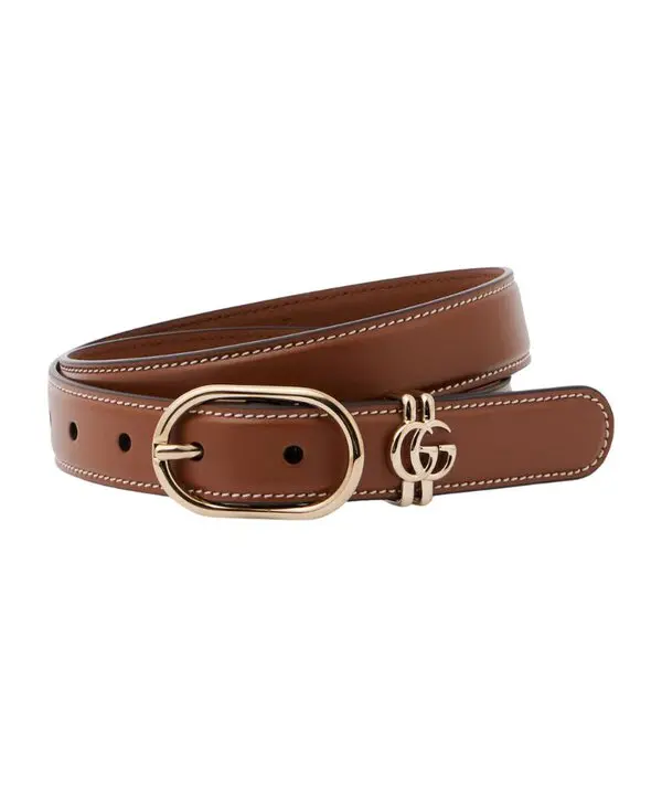 Gucci Double G Leather Belt