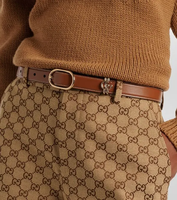 Gucci Double G Leather Belt