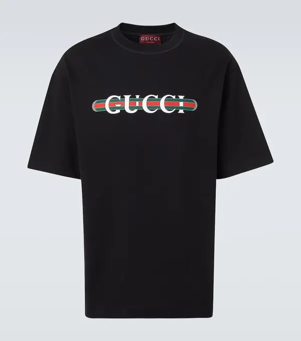 Gucci Logo Cotton Jersey T-shirt - Black