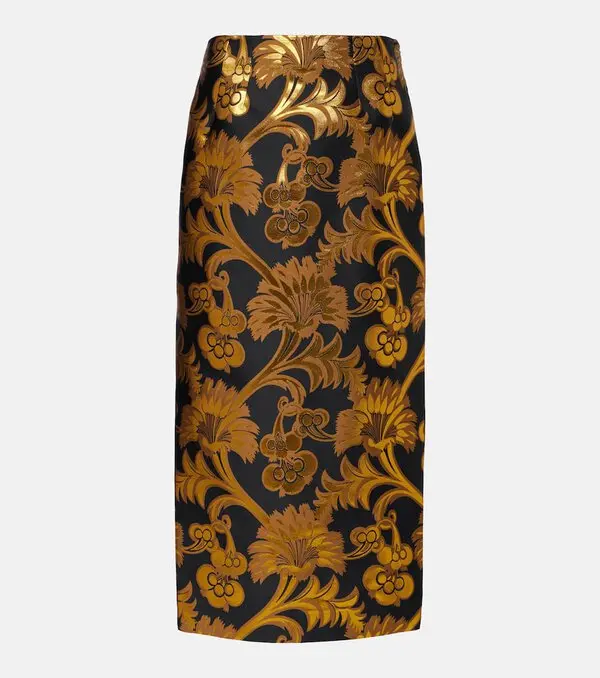 Etro Lamé Maxi Skirt