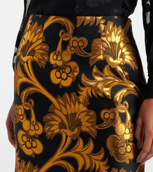 Etro Lamé Maxi Skirt