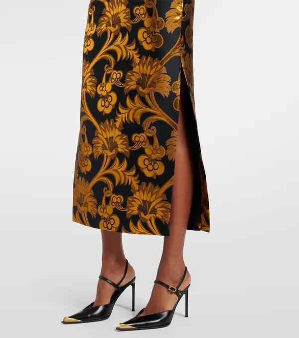 Etro Lamé Maxi Skirt