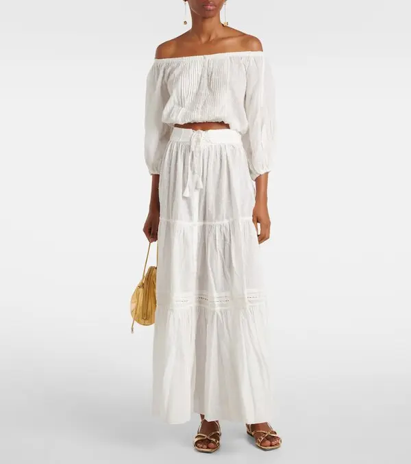 Poupette St Barth Tiered Maxi Skirt