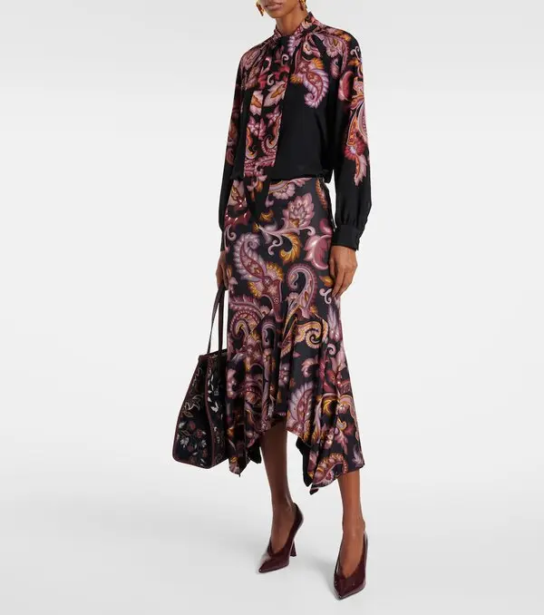 Etro Paisley Tie-neck Blouse