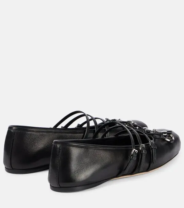 Gucci Horsebit Leather Ballet Flats