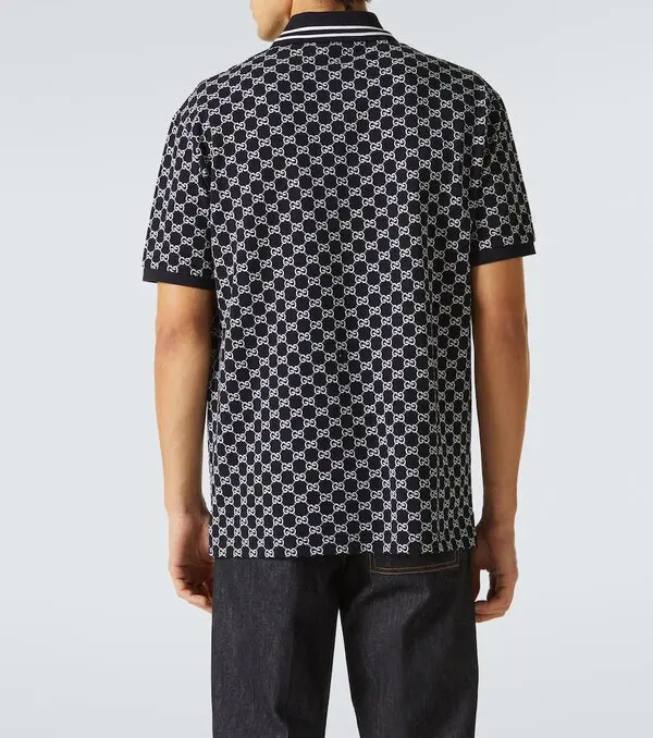 Gucci Gg Cotton Piquet Jacquard Polo Shirt