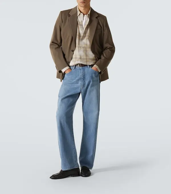 Auralee Plaid Wool Shirt - Yellow