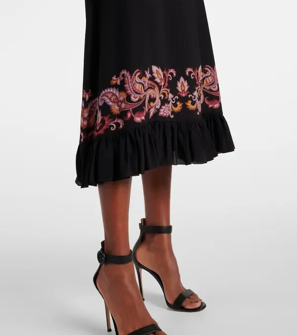 Etro Paisley Silk Midi Dress