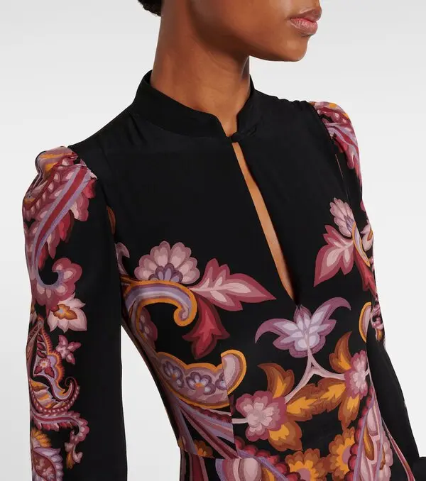 Etro Paisley Silk Midi Dress - Multicoloured