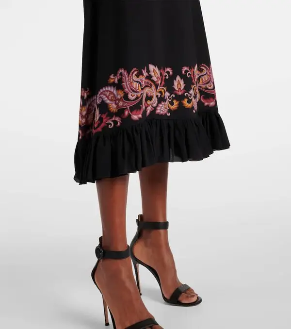 Etro Paisley Silk Midi Dress - Multicoloured