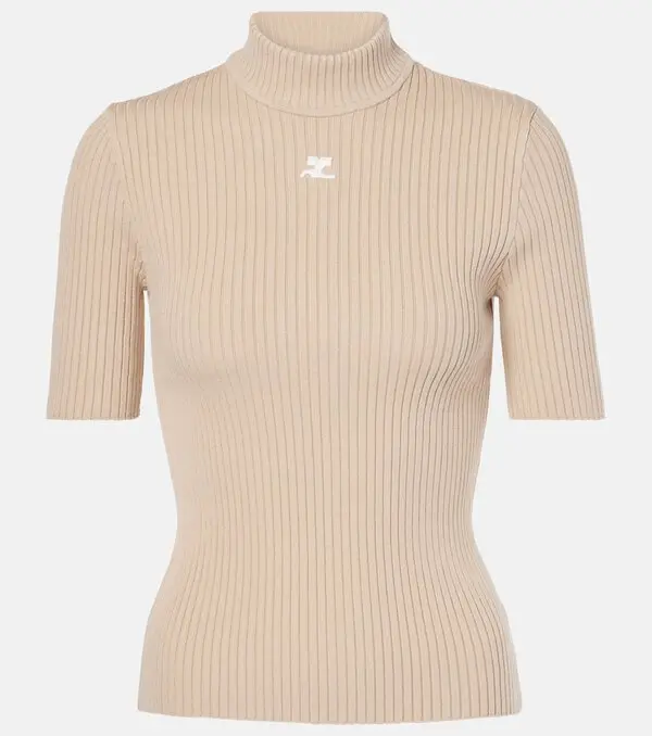 COURREGES Courrèges Ribbed-knit Camisole - Brown