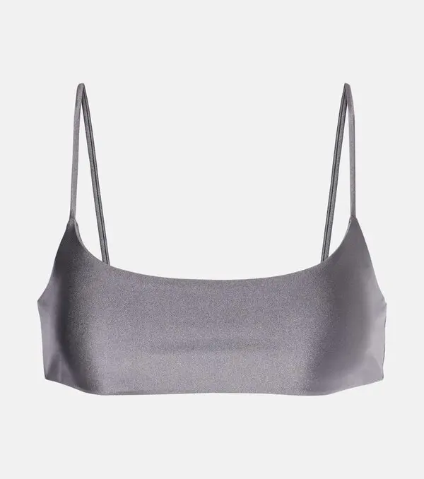 Jade Swim Muse Scoop Bikini Top - Grey