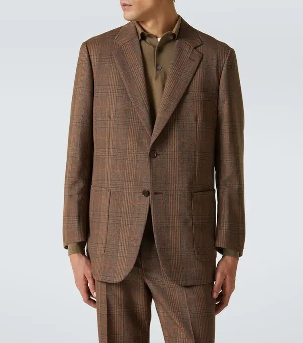 Auralee Prince Of Wales Wool Blazer