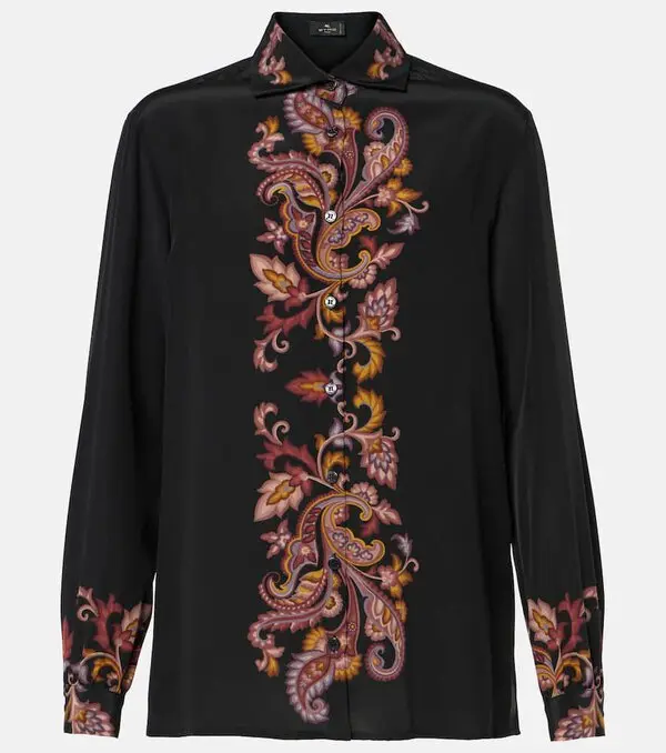 Etro Paisley Print Silk Shirt