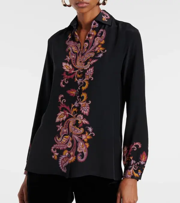Etro Paisley Print Silk Shirt