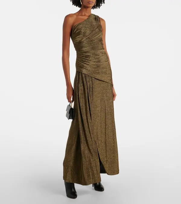 diane von furstenberg gold dress DIANE VON FURSTENBERG Size M Gold Acetate Blend Crochet Dress
