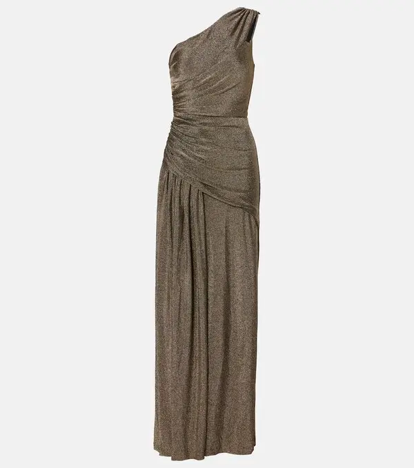 Diane Von Furstenberg Rafael Lamé Maxi Dress - Gold