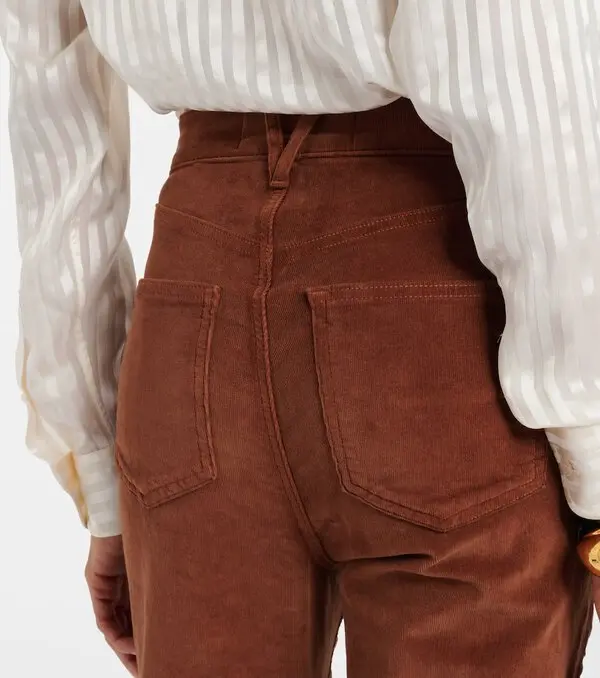 Veronica Beard Cameron Corduroy Flared Pants - Brown