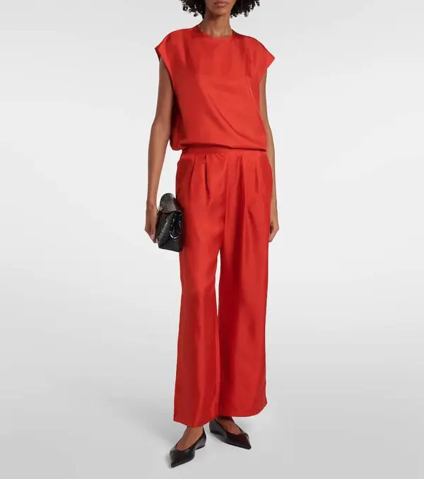 Asceno Dasha Silk Twill Top