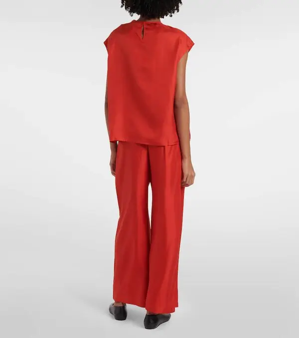 Asceno Dasha Silk Twill Top